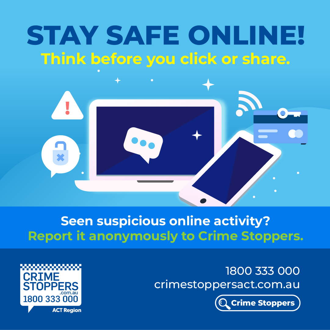 Stay safe online • Crime Stoppers ACT